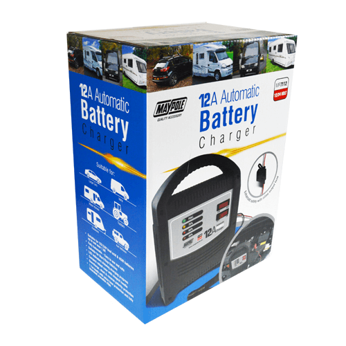 Maypole Automatic Battery Charger - 12A 12/24V